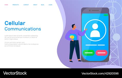 Mobile Phone Connection Technology Cellular Vector Image