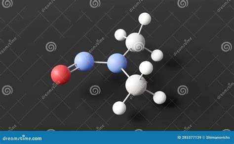 N Nitrosodimethylamine Molecule Molecular Structure Dimethylnitrosamine Ball And Stick 3d