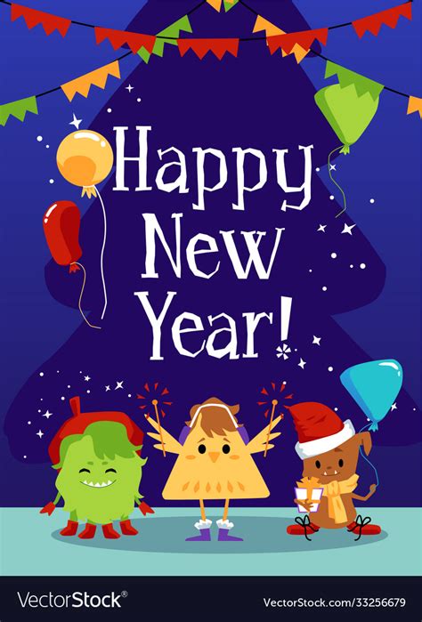 Top 128 New Year Cartoon Photo