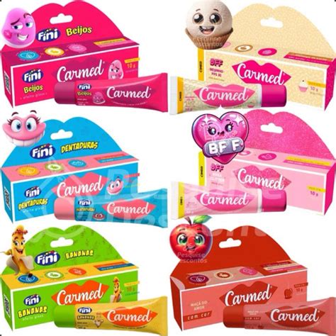 Hidratante Labial Carmed Fini Bbf 10g Efeito Brilho Gloss Sabores Cimed Shopee Brasil