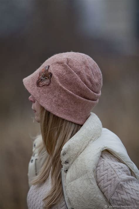 Шапка валяная шляпка клош шерстяная Лисик в интернет магазине на Ярмарке Мастеров Шляпы