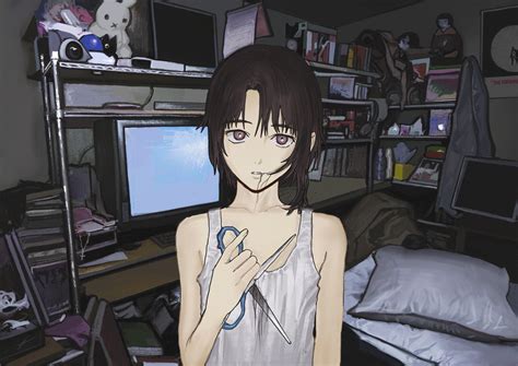 Iwakura Lain And Miffy Serial Experiments Lain And 1 More Drawn By