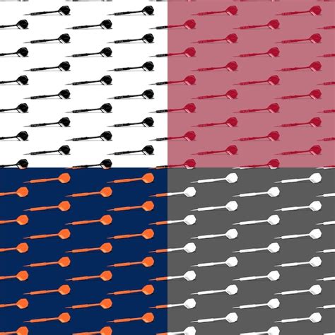 Premium Vector Set Of Seamless Patterns With Dart Arrows For Darts 4