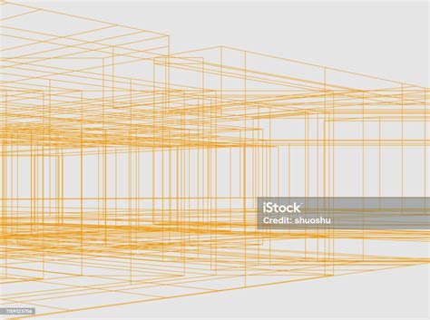 Geometric Structure Line Pattern Background Stock Illustration