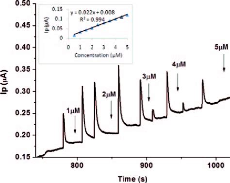 Amperometric Current Time Response Curves For The Progressive Addition