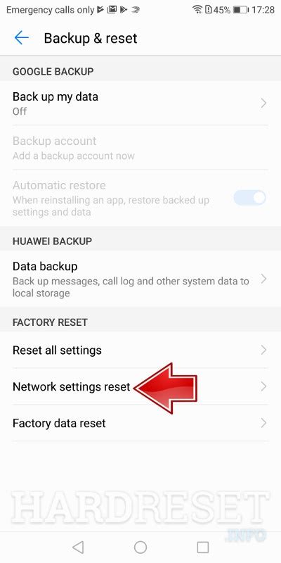 Reset Network Settings Huawei Nova E How To Hardreset Info