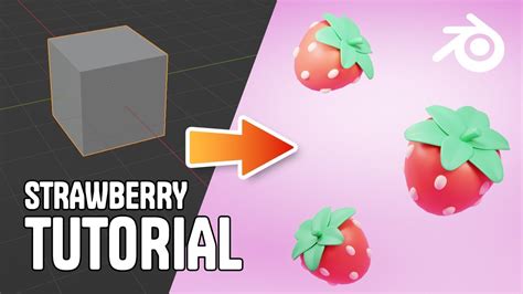 Blender 3d Beginner Tutorial Create A Strawberry Scene Youtube