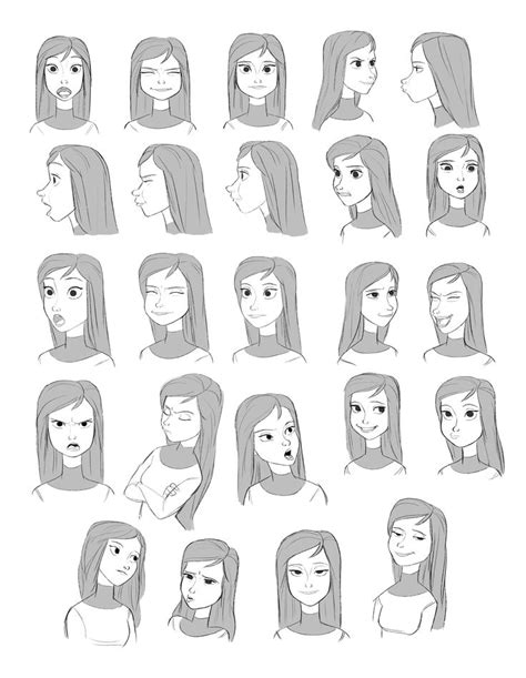 An Expression Sheet For The Character Astrah Character Design