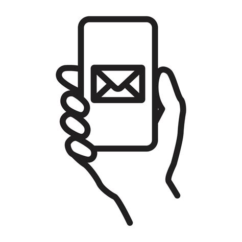 Icon Mail Message Inbox Envelope Flat Style Icon Isolated On White