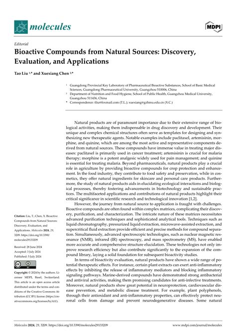 Pdf Bioactive Compounds From Natural Sources Discovery Evaluation