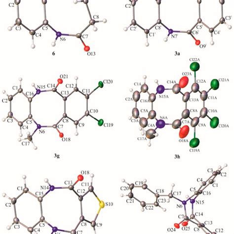 Molecular Structure Of 3a 3g J And 6 With Crystallographic Atom