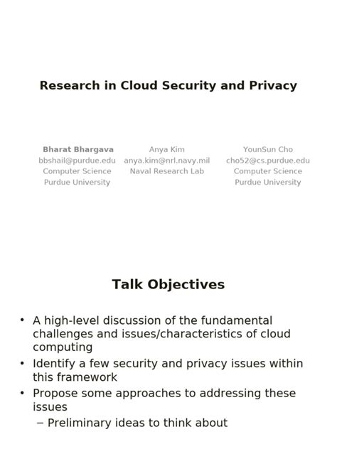 Tutorial Security Privacy Cloud Pdf Cloud Computing Security