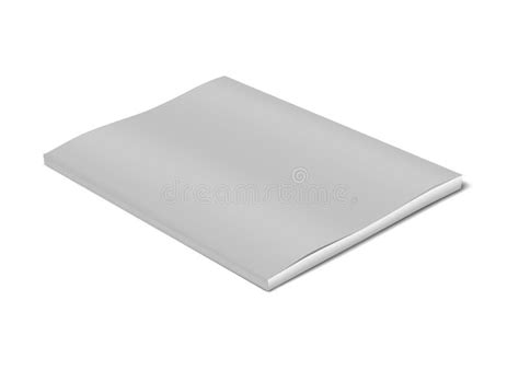 Closed Paperback Stapled Notebook Realistic Mock Up Blank Square