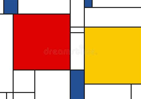 Digital Art Mondrian Constructivism Style Stock Vector Illustration Of Trendy Cover 256991591