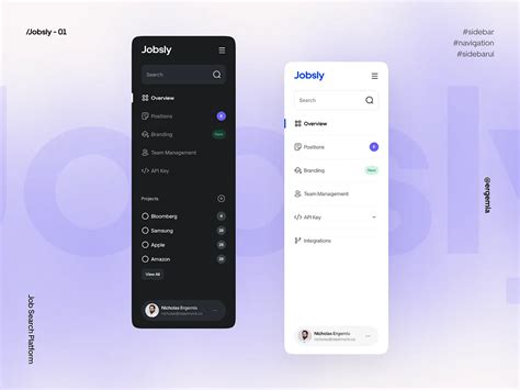 Sidebar Ui Designs Themes Templates And Downloadable Graphic Elements On Dribbble