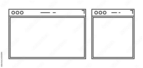 Outline Browser Window Templates This Graphic Features Two Outline Browser Window Templates In