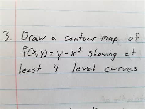 solved draw a contour map of f x y y x 2 showing at least 4