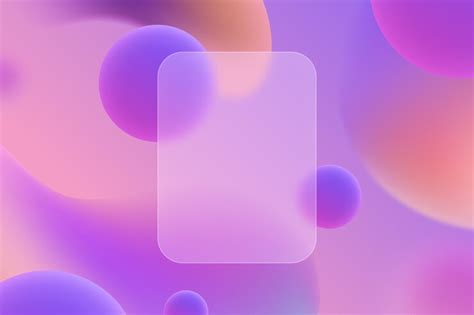 현실적인 Glassmorphism 배경 무료 벡터