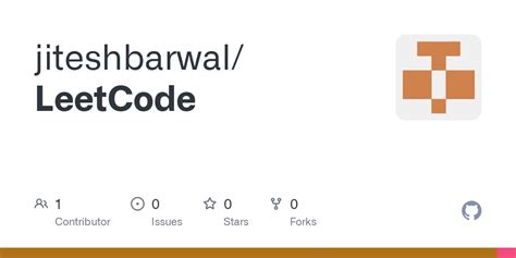 Github Jiteshbarwalleetcode Jitesh Barwal