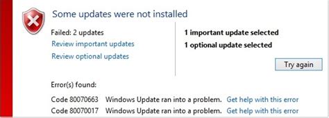 Error Code 80070017 And 80070663 I Cant Installs Kb3000850