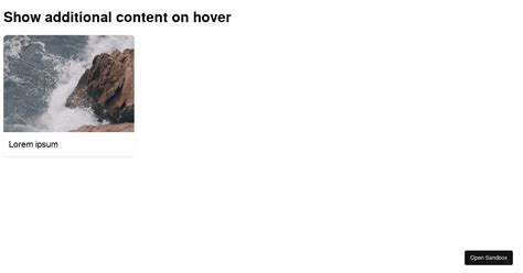 Show Additional Content On Hover Codesandbox