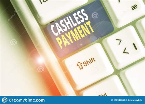 Word Writing Text Cashless Payment Business Concept For Transaction