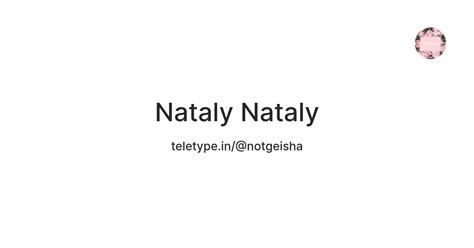 Nataly Nataly — Teletype