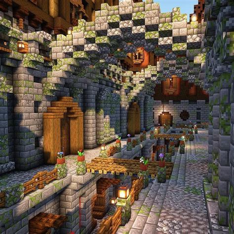 City Alley Minecraft Crafts Minecraft Castle Designs Minecraft