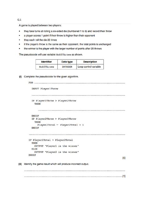 array practice with three questions pdf
