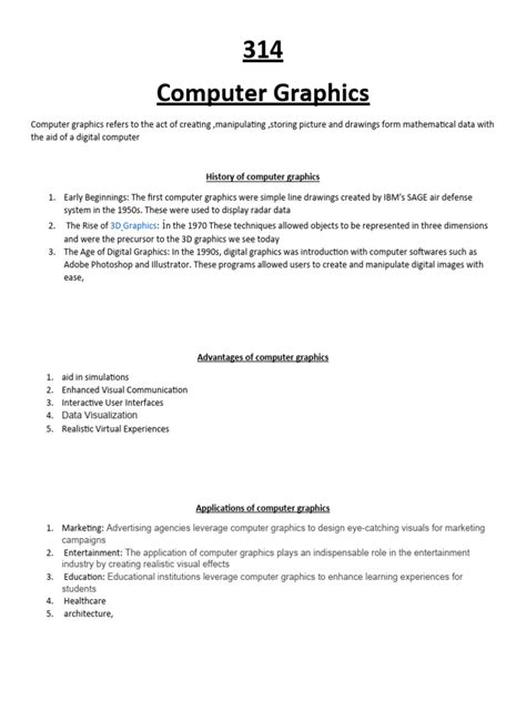 314 new pdf computer graphics 2 d computer graphics