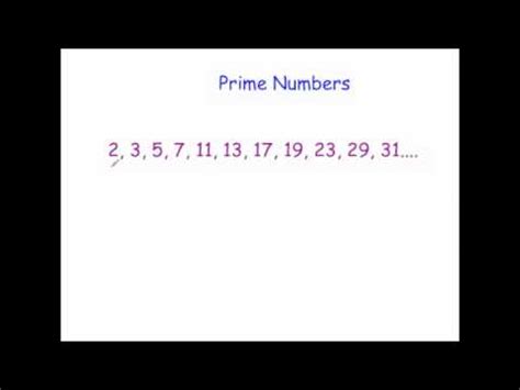 Prime Numbers YouTube