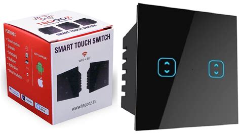 2 Way 2 Switch Smart Wi Fi Bluetooth Touch Switch Black Teqooz Smart Home Automation