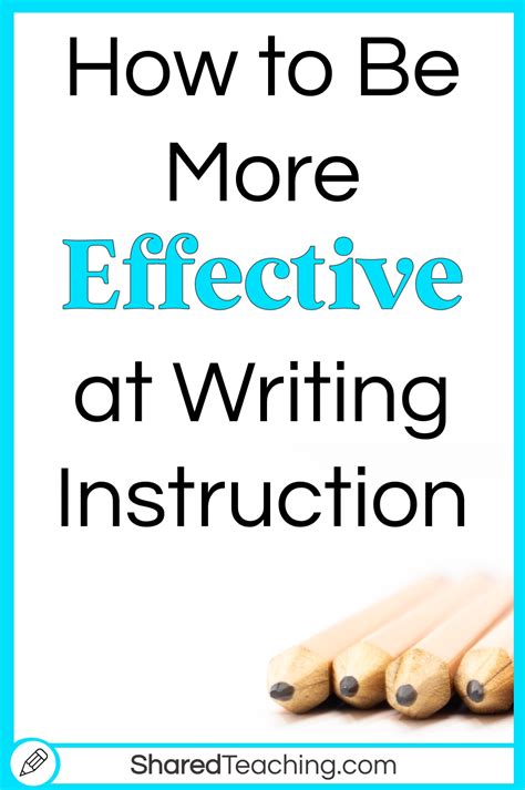 Effective Writing Instruction Shared Teaching