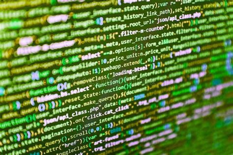 Coding Css On Mornitor At The Office For Background Or Montage