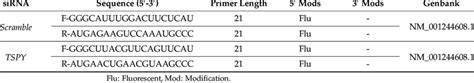 List Of Sequence Specific Sirna Used For Microinjection Download