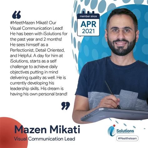 isolution on linkedin meetmazen visual lead meettheteam