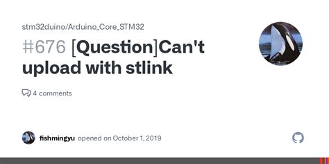 Question Can T Upload With Stlink Issue 676 Stm32duino Arduino Core STM32 GitHub