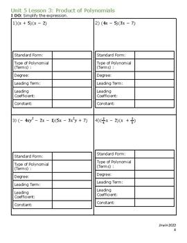 Polynomials Product By BEST OF ALGEBRA TPT