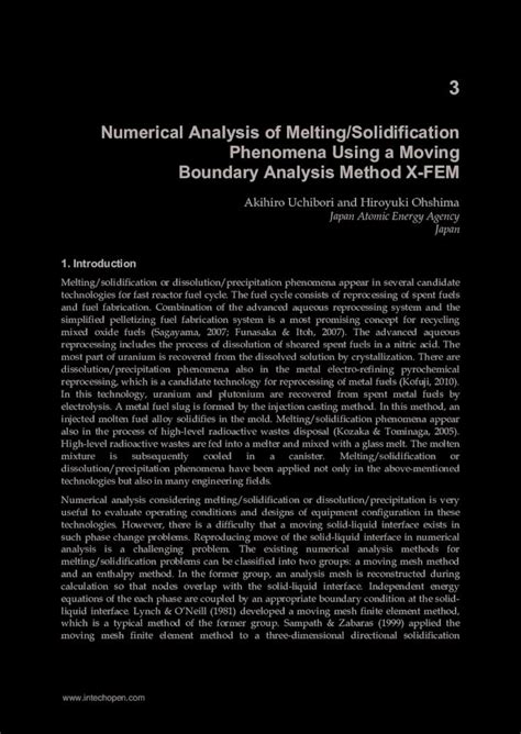 Pdf Numerical Analysis Of Meltingsolidification Phenomena