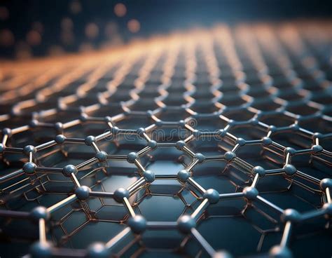 Molecular Structure Of Graphene New Material Illustration Stock
