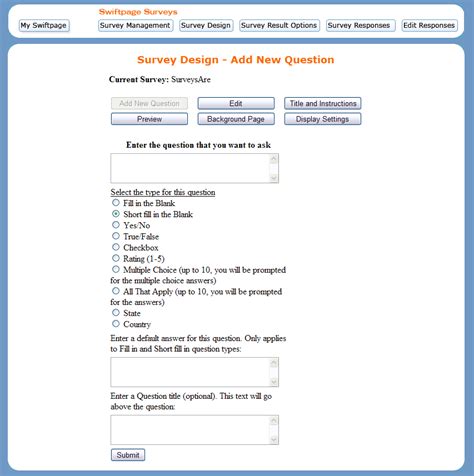 surveys and web forms swiftpage emarketing