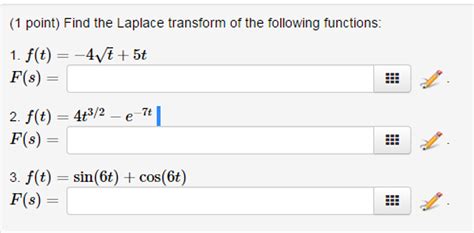 Solved Find The Laplace Transform Of The Following