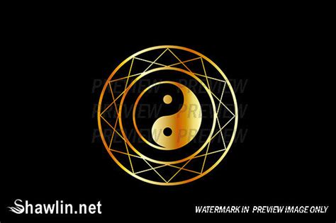 Golden Symbol of Taoism Daoism Graphic by shawlin · Creative Fabrica