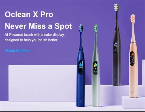 Oclean X Pro Global Version Smart Sonic Electric Toothbrush Purple