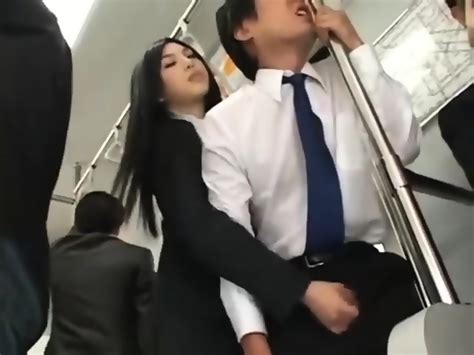 Eng Subs SAORI HARA JERKS OFF SHY DUDE ON TRAIN