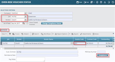 updating invoice compliance cmic