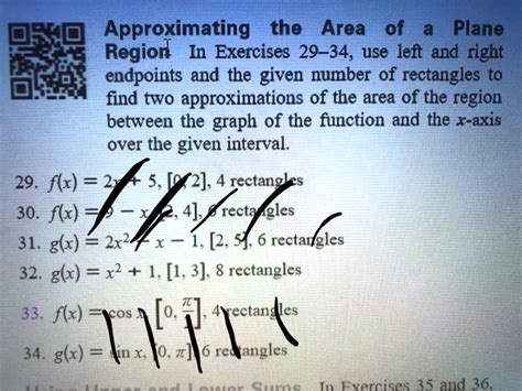 Solved Approximating The Area Of A Plane Region In Exercises 29 34
