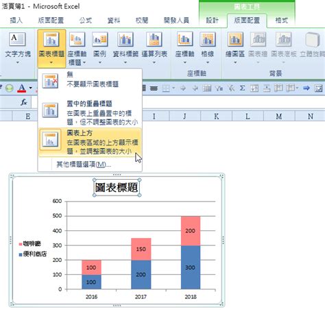 Excel堆疊直條圖：畫出3年累積成長的並排柱狀圖