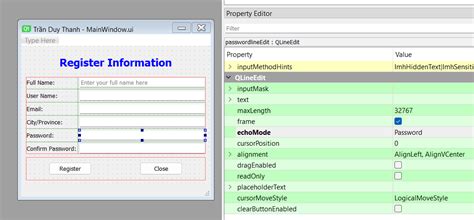 Bài 12 QLineEdit Basic Widgets PyQt6 Trần Duy Thanh