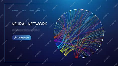 Линии нейронных сетей фоновые цифровые технологии большие данные и наука о данных Премиум векторы